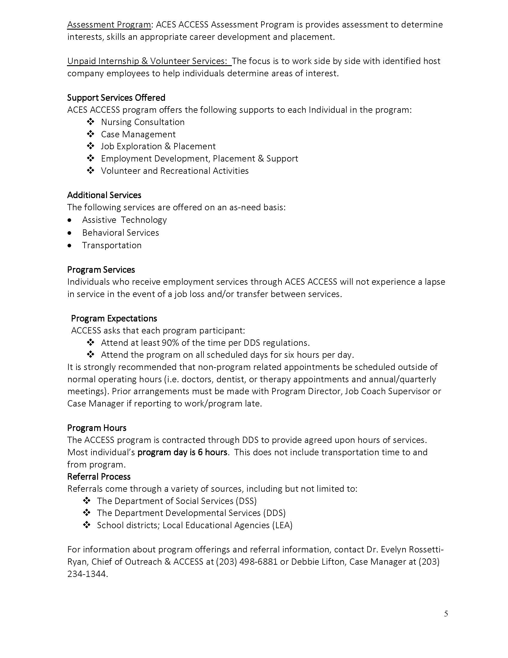 ACCESS Individual's Program Handbook 2020-2021